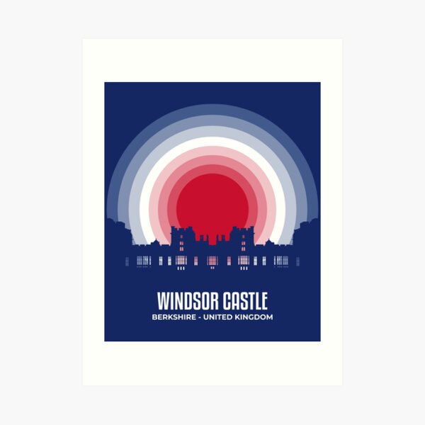 "Windsor Castle moonlight symbol." Art Print for Sale by Vectorku62 ...