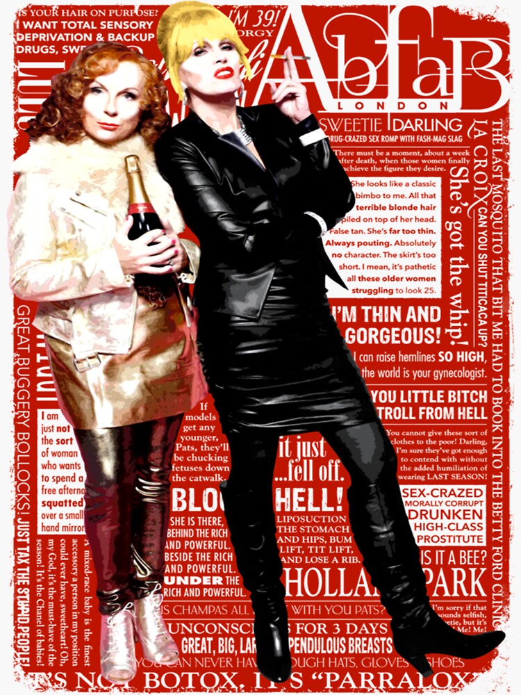 "Absolutely Fabulous, Sweetie! Darling! Patsy and Edina." Sticker for ...