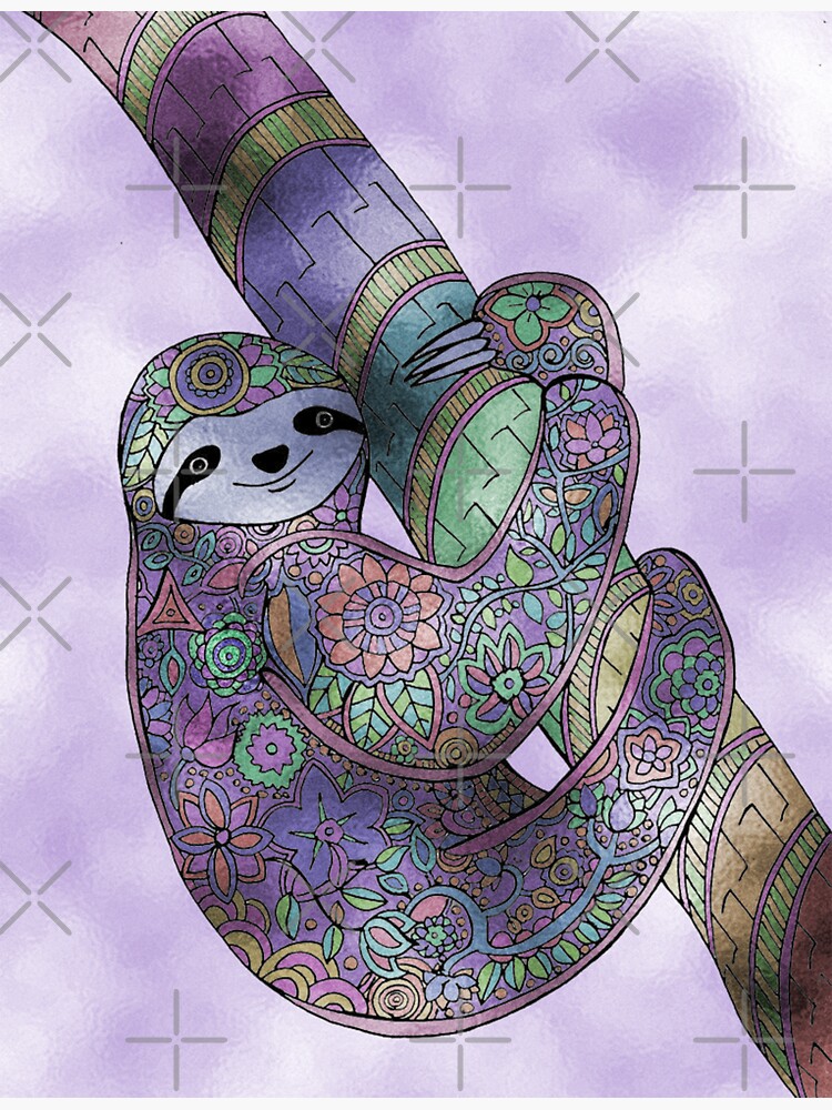 "Mosaic Sloth" Sticker by magicbyalexis | Redbubble