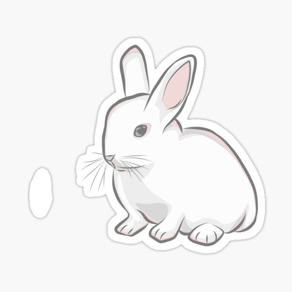 "White Rabbit" Sticker for Sale by Dhanyelaaa | Redbubble