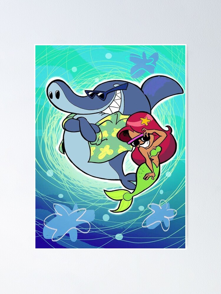 Zig And Sharko Poster For Sale By Collinsdrawings Redbubble