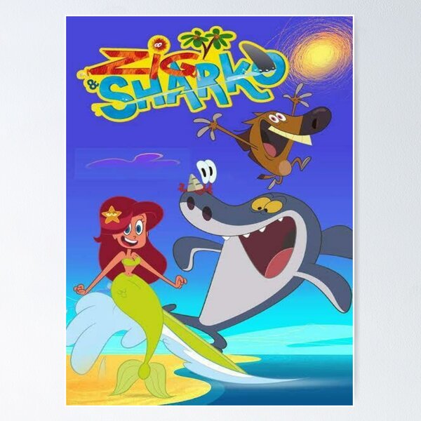 "Zig and sharko" Poster for Sale by collinsdrawings | Redbubble