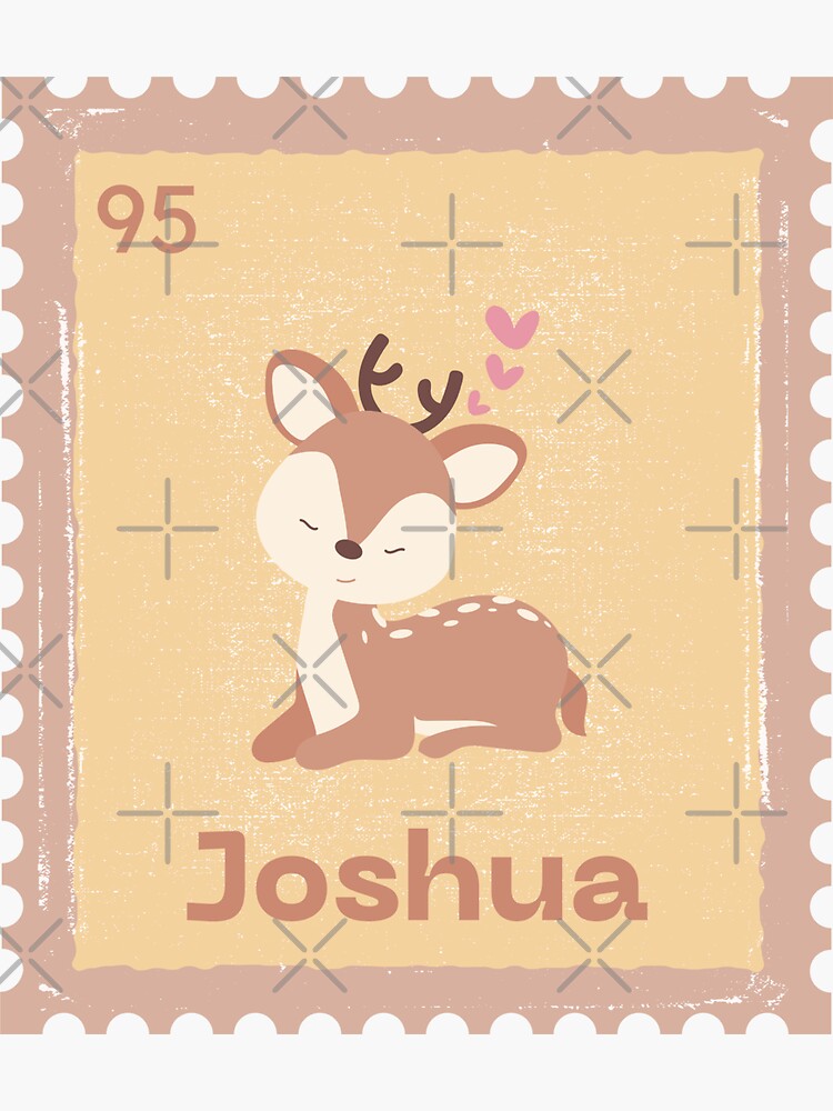 "Joshua Seventeen Stamp" Sticker for Sale by Strawberryne | Redbubble
