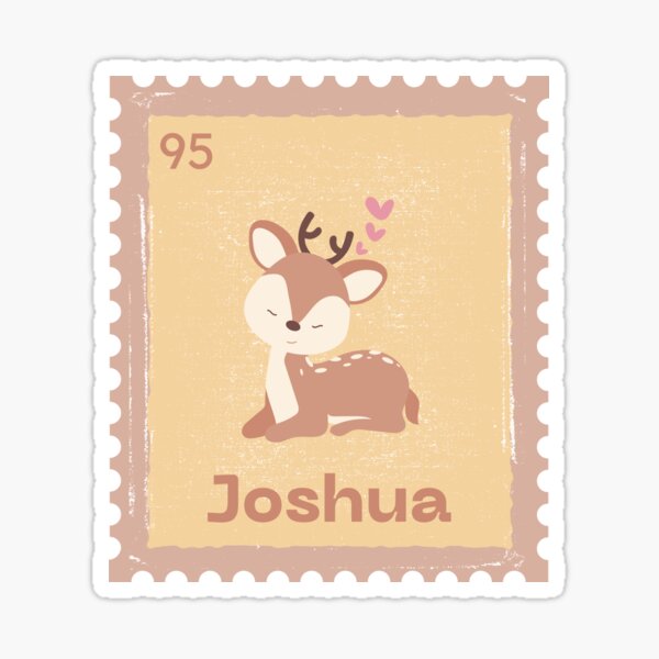"Joshua Seventeen Stamp" Sticker for Sale by Strawberryne | Redbubble