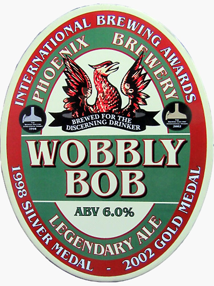 "Wobbly Bob Legendary Ale pump clip" Sticker for Sale by Simpleez67 ...
