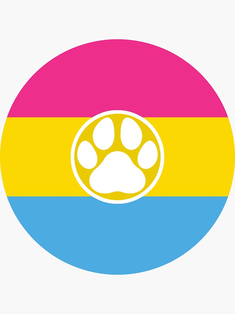 "Pansexual Pride Flag Furry Sticker" Sticker for Sale by Coyote-Corner ...