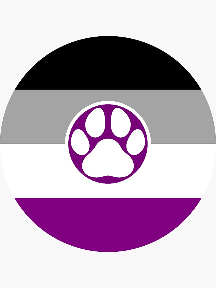 Asexual Pride Flag Furry Sticker Sticker For Sale By Coyote Corner Redbubble