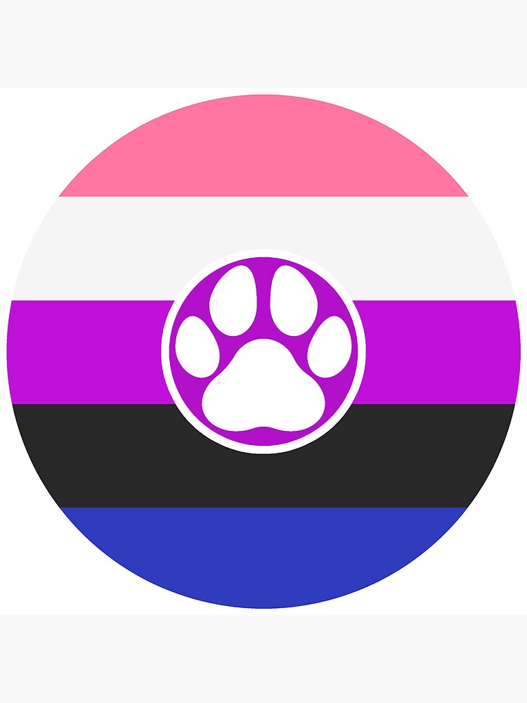 "Genderfluid Pride Flag Furry Sticker" Poster for Sale by Coyote-Corner ...
