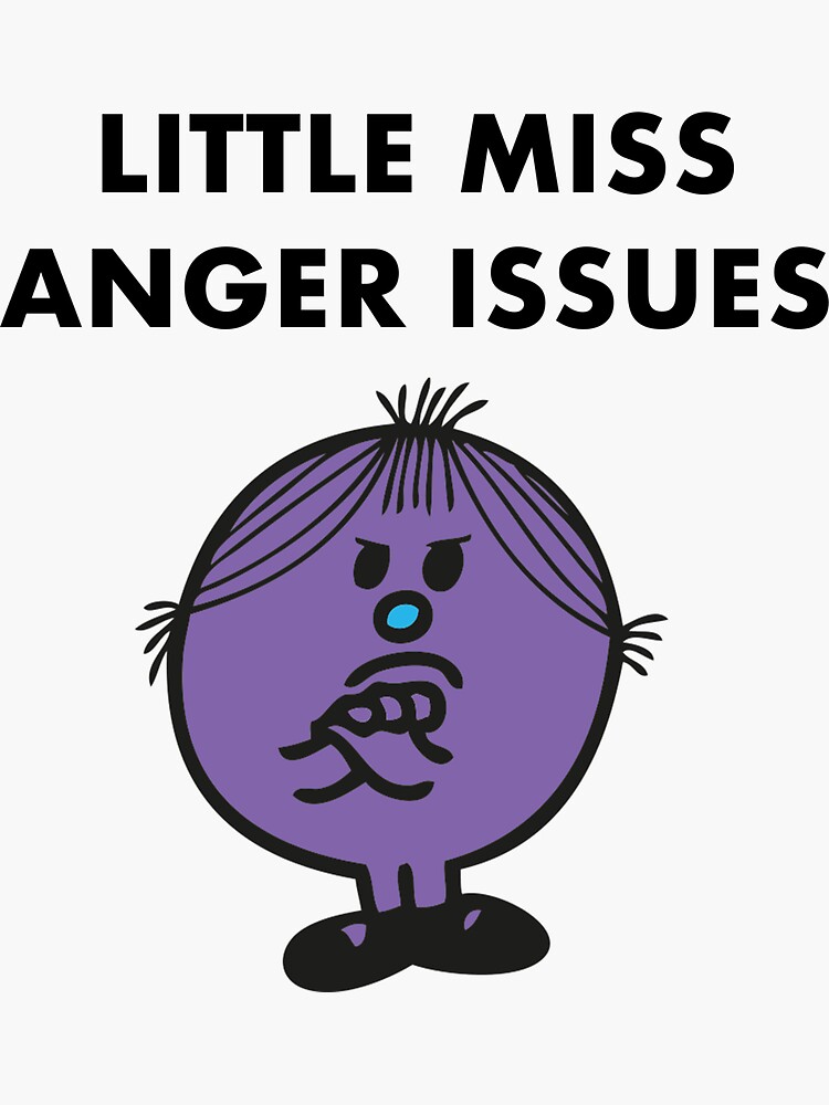 "Little Miss Anger Issues" Sticker for Sale by olivia-777 | Redbubble