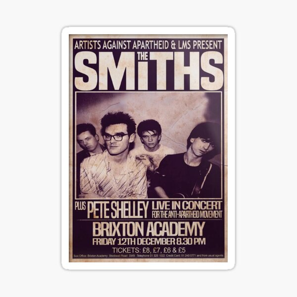 "The Smiths 1986 The Final Concert" Sticker for Sale by RoselinLove ...