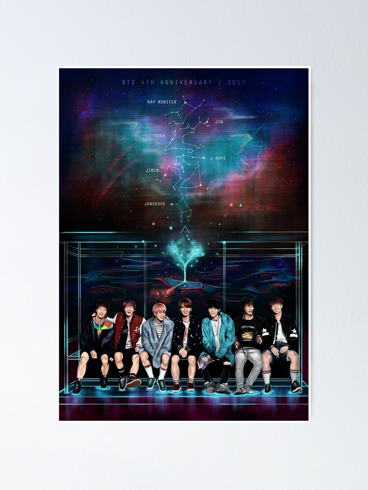 "SMILES IN THE GALAXY | BTS CONSTELLATION SERIES" Poster by Artennistic ...