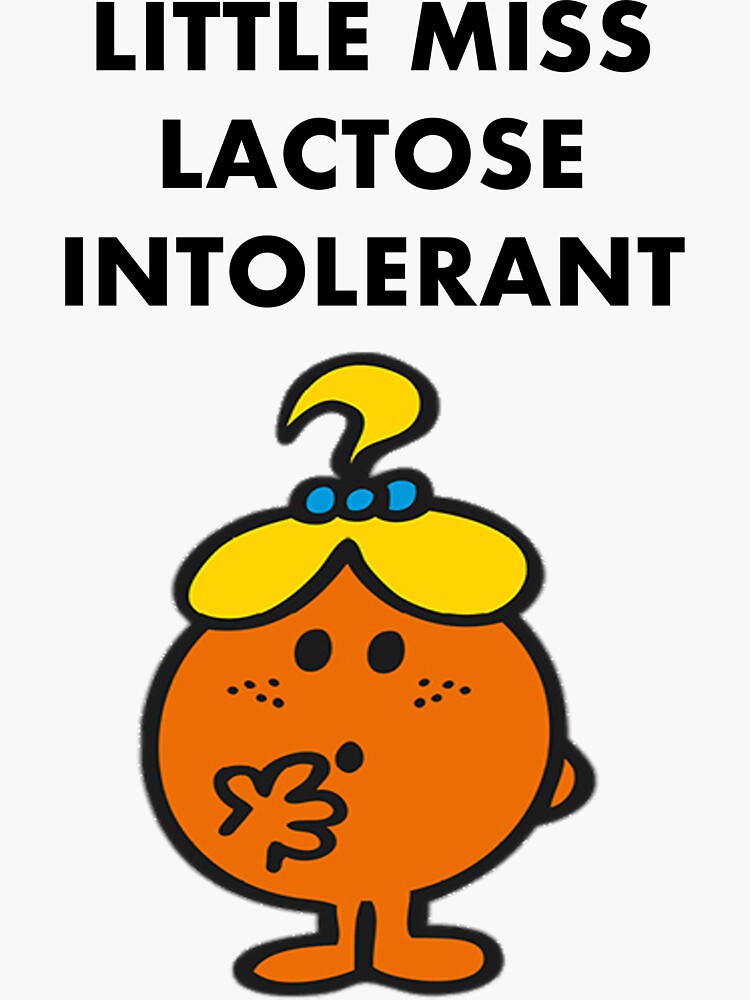 "Little Miss Lactose Intolerant" Sticker for Sale by olivia-777 | Redbubble