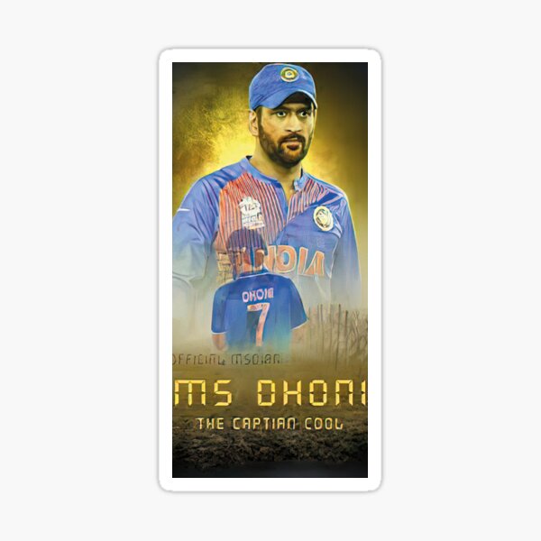 "M.S.Dhoni" Sticker for Sale by RDX84 | Redbubble