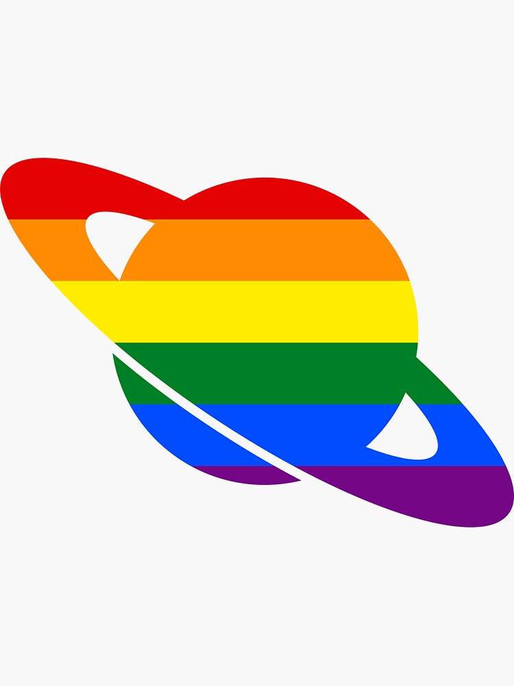 Gay Pride Flag Planet Shape Sticker By Seren0 Redbubble