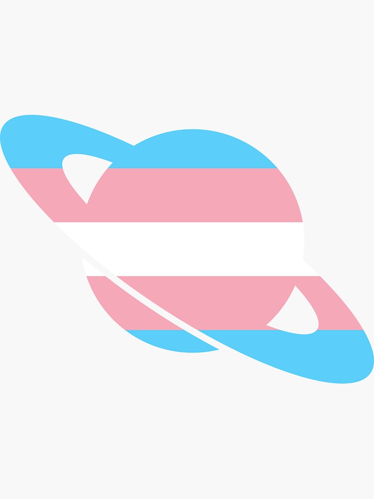 "TRANS PRIDE FLAG - PLANET SHAPE" Sticker for Sale by seren0 | Redbubble