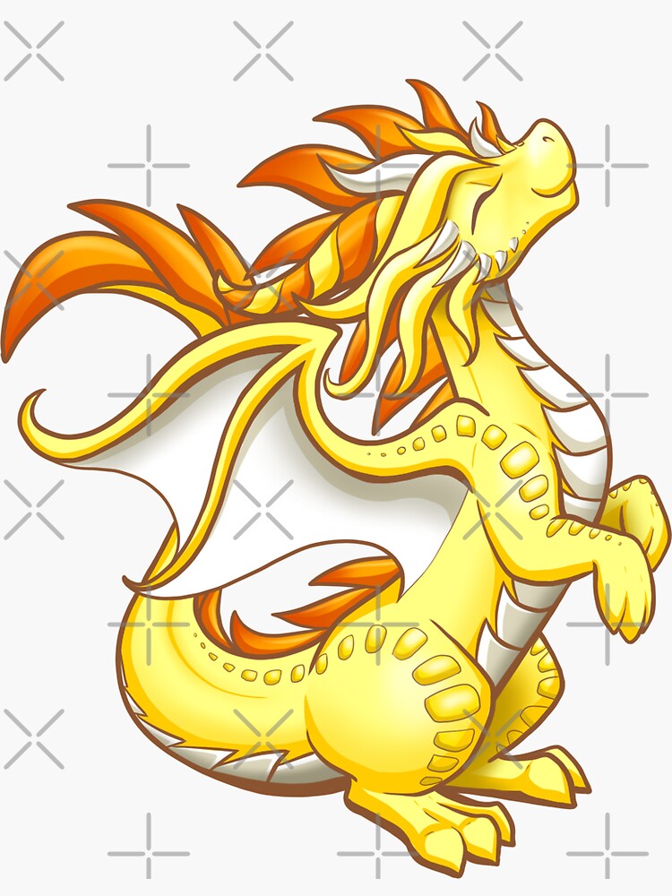 "Sun Dragon" Sticker for Sale by bgolins | Redbubble