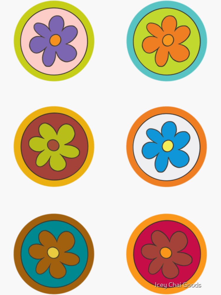 "Flower Power Bouquet" Sticker for Sale by Icey Chai Goods | Redbubble