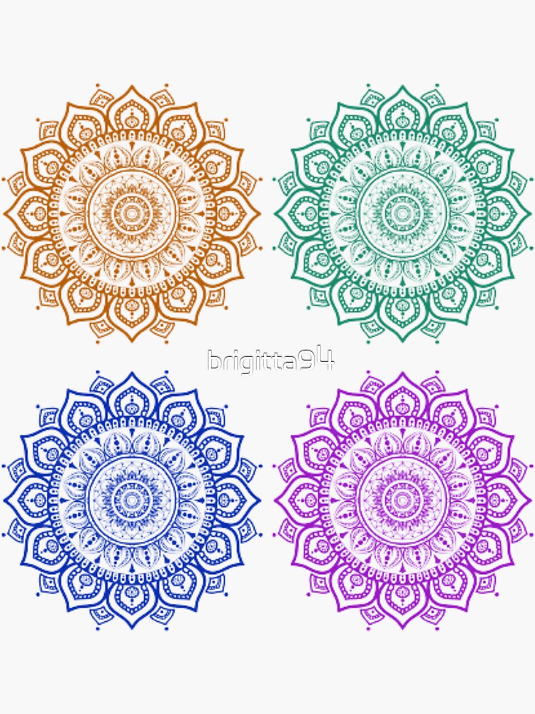 "colorful mandalas" Sticker for Sale by brigitta94 | Redbubble