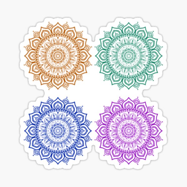 "colorful mandalas" Sticker for Sale by brigitta94 | Redbubble