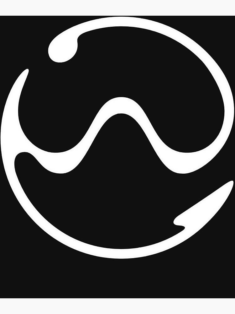 "White chromatica sine wave" Poster for Sale by JasonPatane | Redbubble