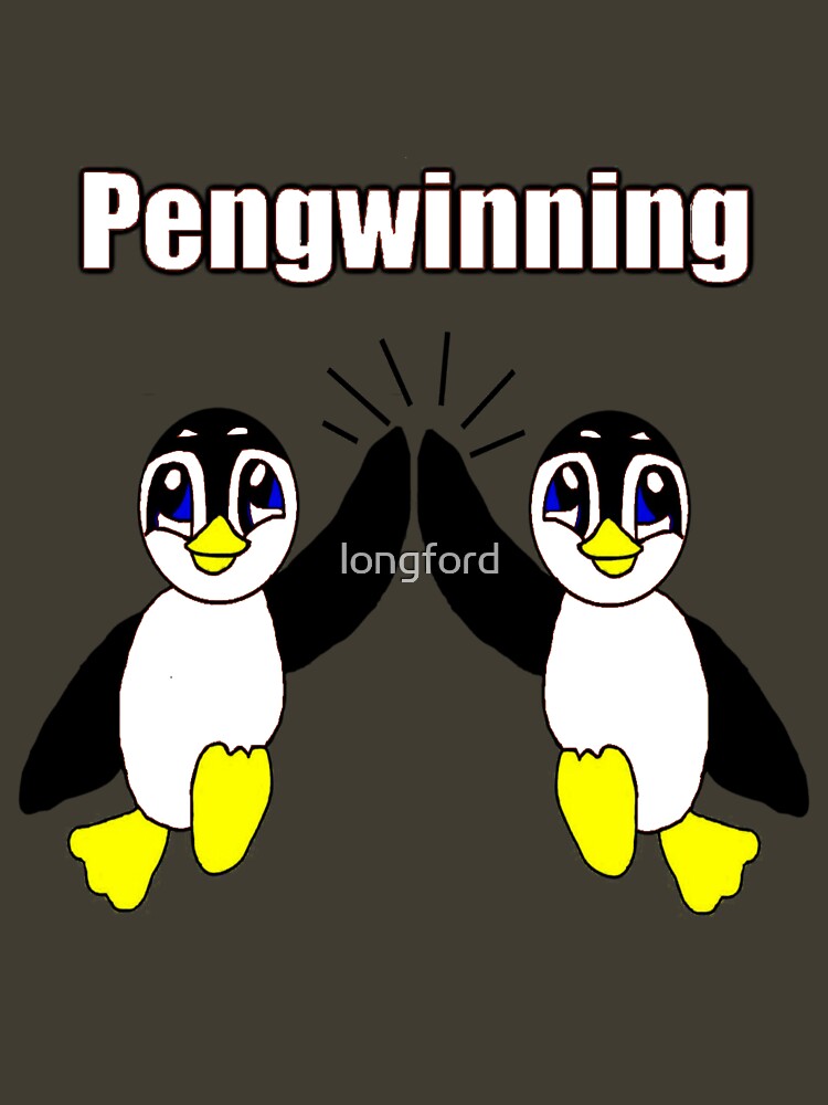 "Cute Penguin Hi 5 Pengwinning" T-shirt by longford | Redbubble