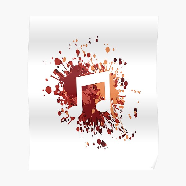"Music Note Symbol Color Splash" Poster for Sale by onicon | Redbubble