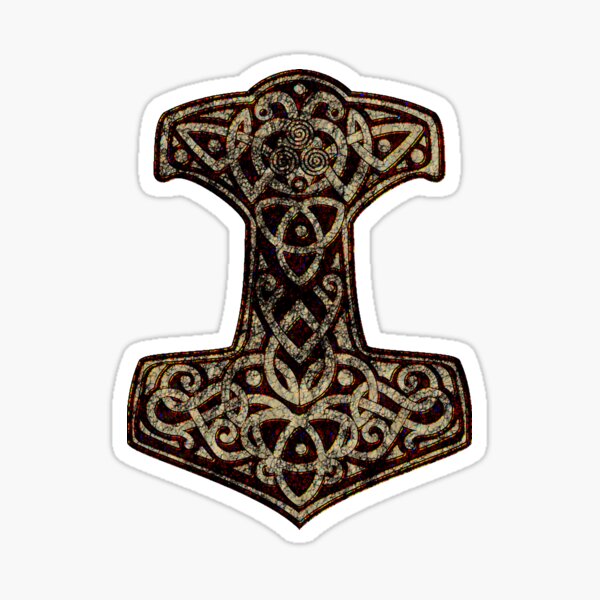 "Mjölnir - Thor's hammer" Sticker for Sale by KarenLincoln | Redbubble