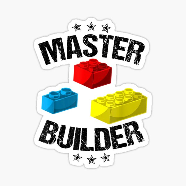 "Cool Master Builder Building Blocks Men Women" Sticker for Sale by ...