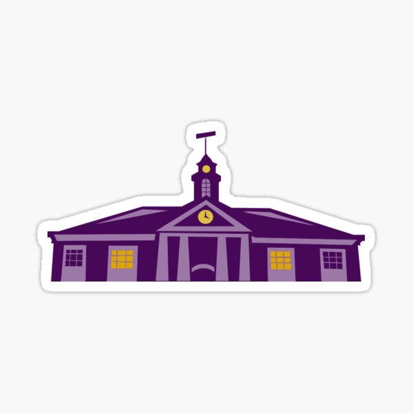 "JMU - James Madison Quad Wilson Hall" Sticker by katztz | Redbubble