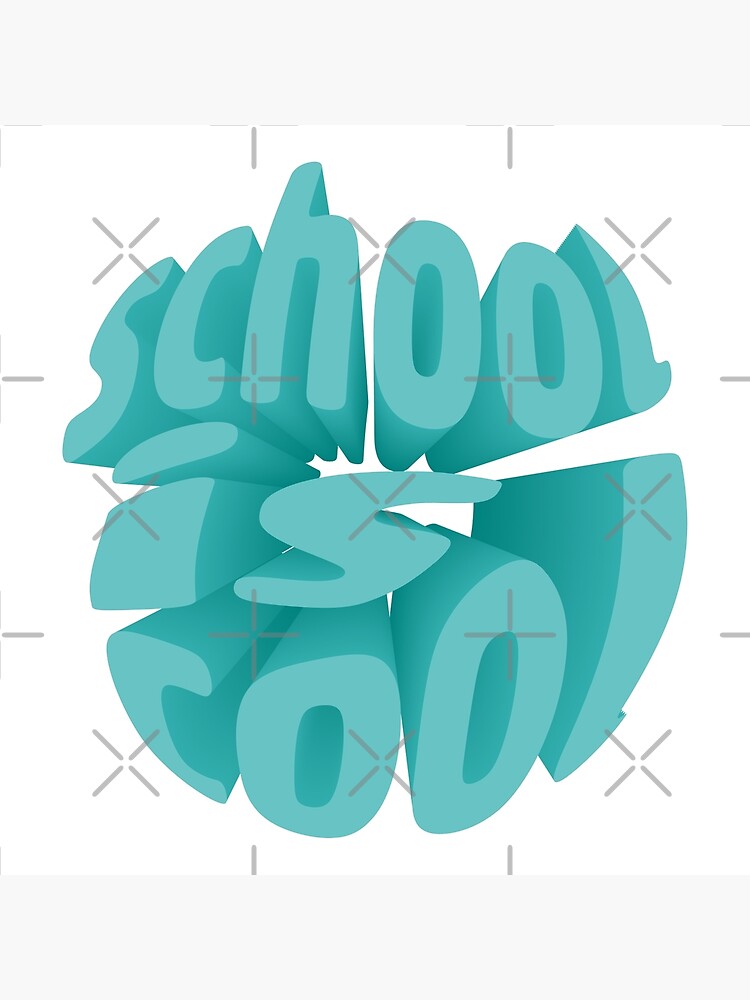 "School is cool blue" Poster for Sale by AnnaEleCreate | Redbubble