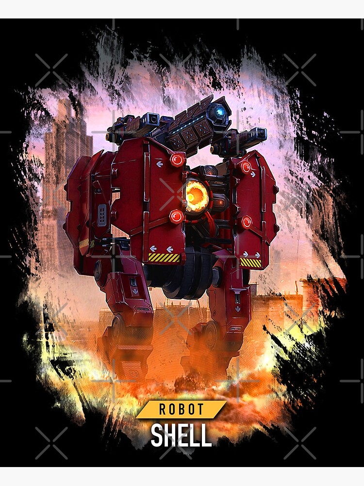 "Robot Shell at War Zone" Poster for Sale by HexOne | Redbubble