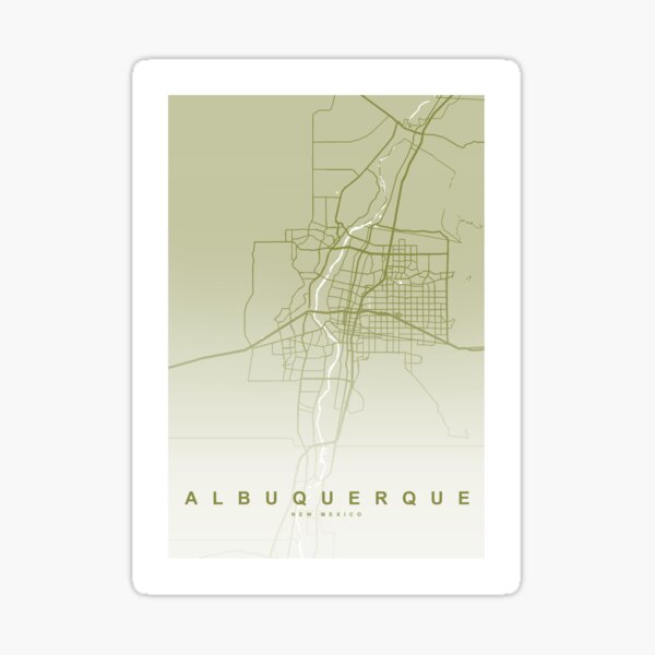 "Albuquerque Map Art" Sticker for Sale by artymaps | Redbubble