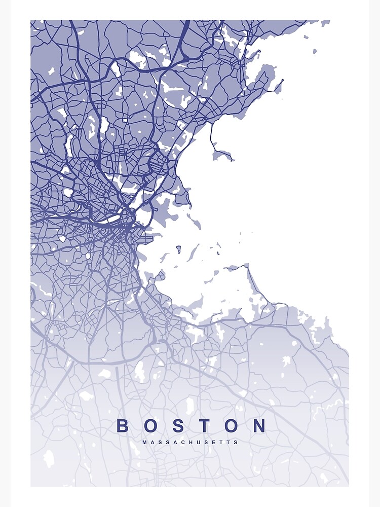 "Boston Map Art" Poster for Sale by artymaps | Redbubble