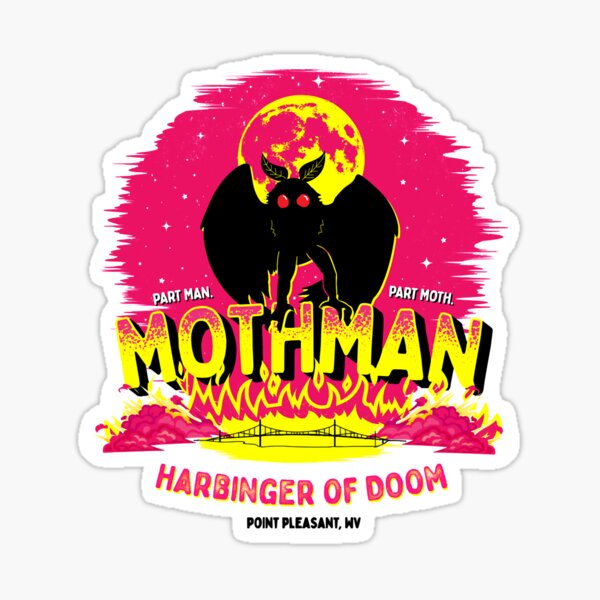 "Lover Gifts Mothman Retro Vintage" Sticker for Sale by Shirleydavenpor ...