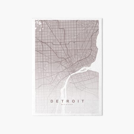 "Detroit Map Art" Art Board Print for Sale by artymaps | Redbubble