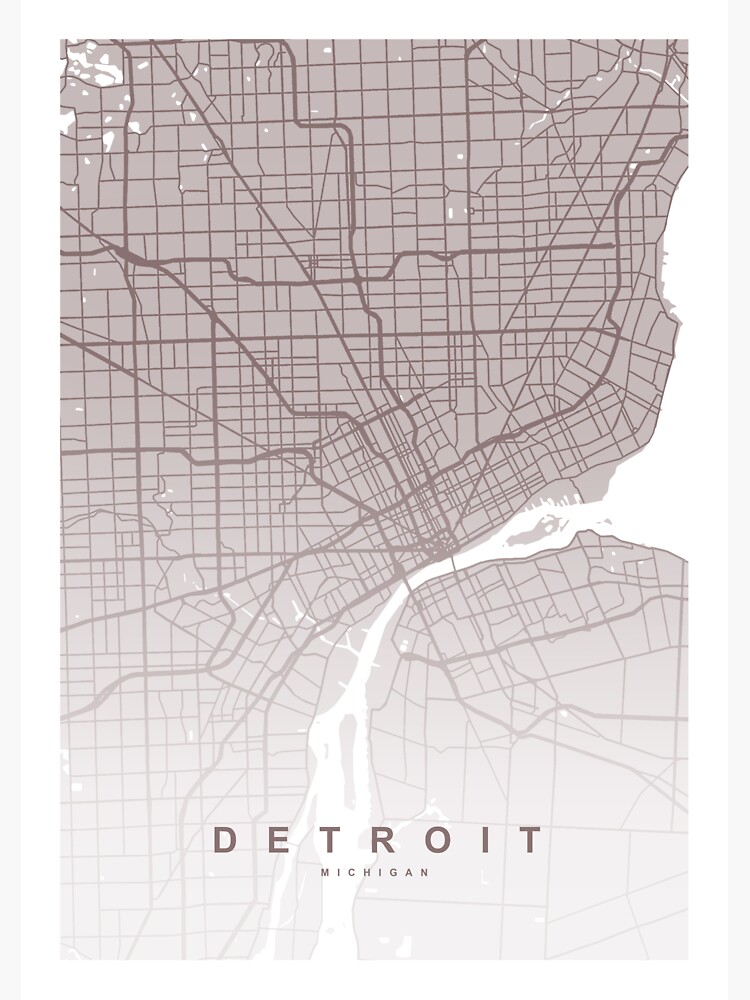 "Detroit Map Art" Sticker for Sale by artymaps | Redbubble