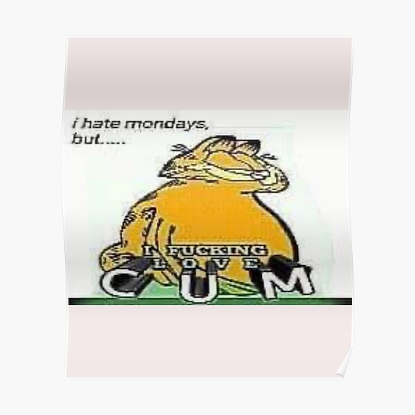 "Garfield Coom Meme " Poster for Sale by NiyaHolderDD | Redbubble