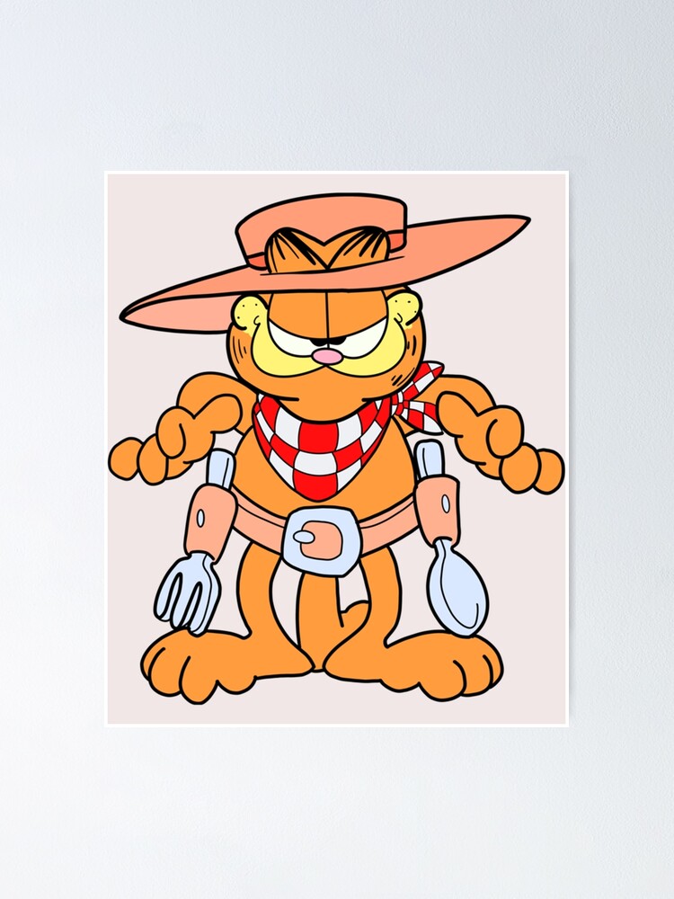 "Garfield Cowboy " Poster for Sale by NiyaHolderDD | Redbubble