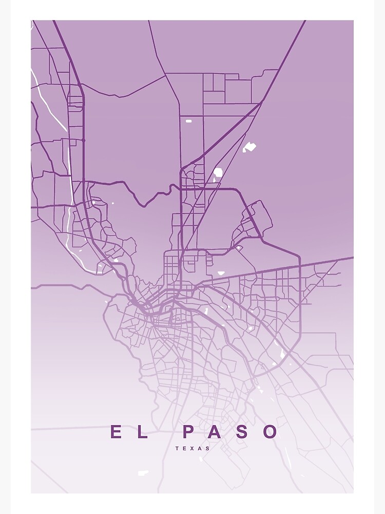 "El Paso Map Art" Poster for Sale by artymaps | Redbubble
