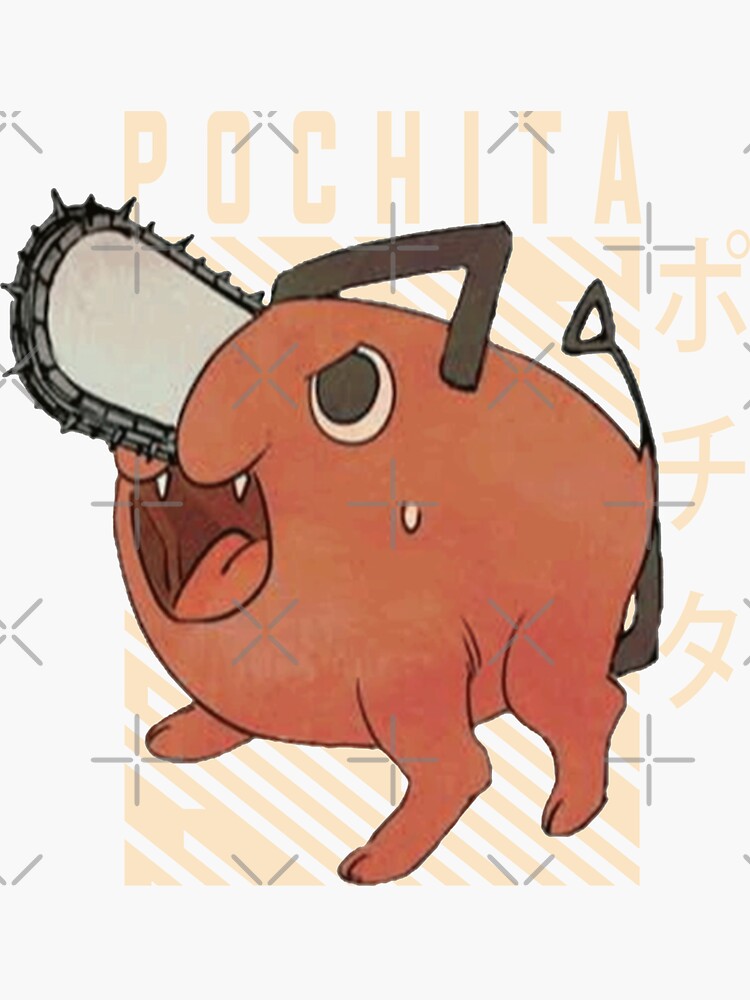 "Pochita - Chainsaw Man" Sticker for Sale by Ime-Art | Redbubble