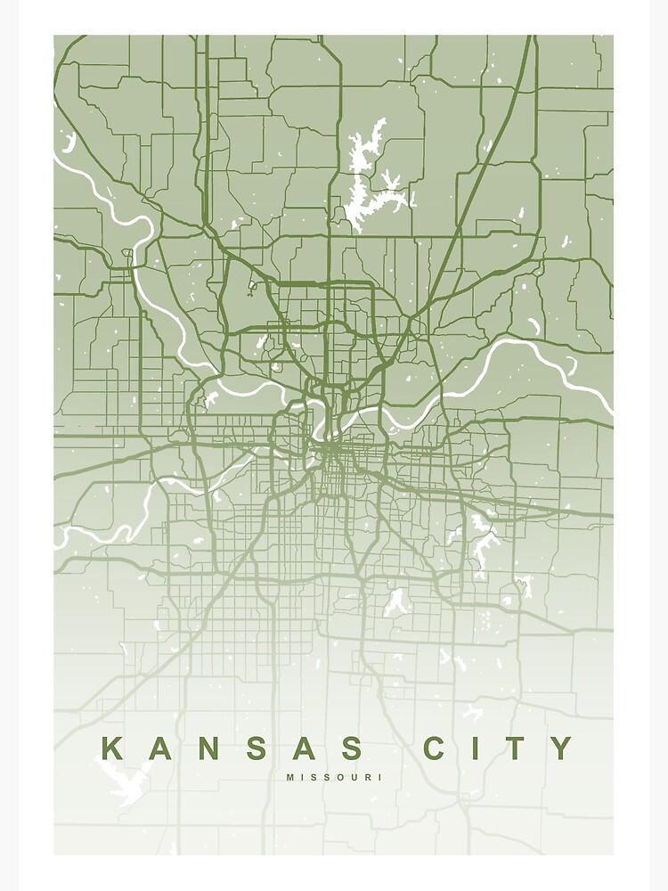 "Kansas City Map Art" Poster for Sale by artymaps | Redbubble