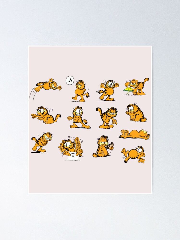 "The Many Moods of Garfield Series 1 " Poster for Sale by NiyaHolderDD ...