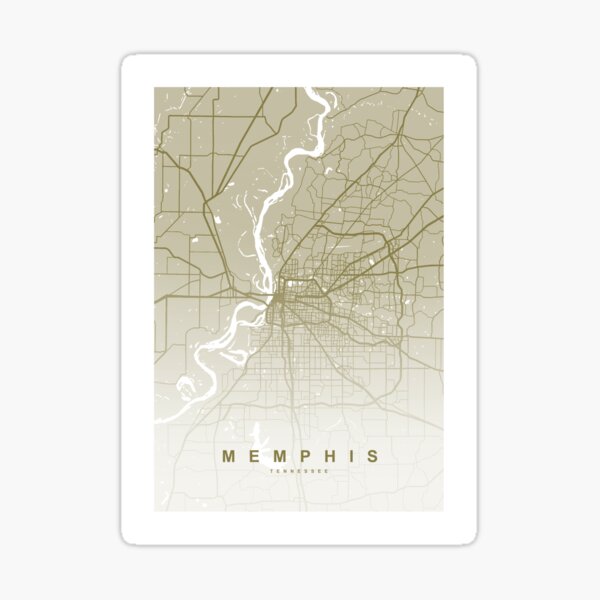 "Memphis Map Art" Sticker for Sale by artymaps | Redbubble