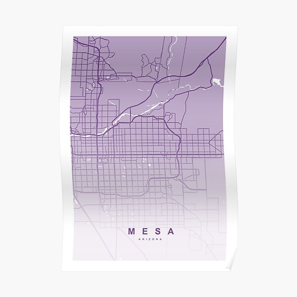 "Mesa Map Art" Poster for Sale by artymaps | Redbubble