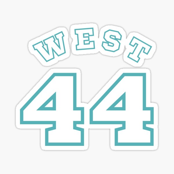 "Jerry West 44 " Sticker for Sale by infazbdeen | Redbubble