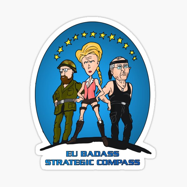 "EU Badass Strategic Compass" Sticker for Sale by DGMEME | Redbubble