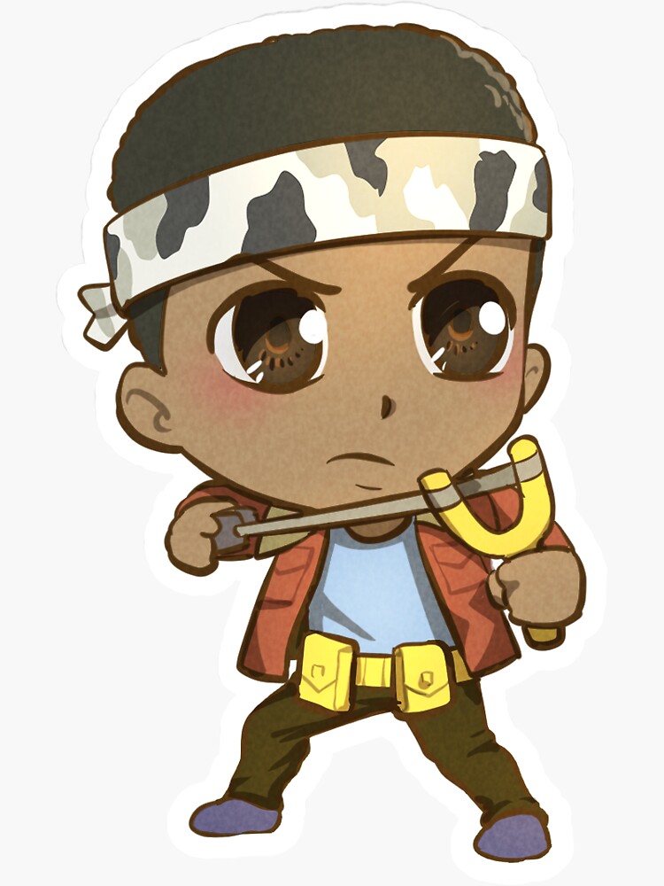 "Stranger Things Lucas Chibi Sticker" Sticker for Sale by 647Inc ...