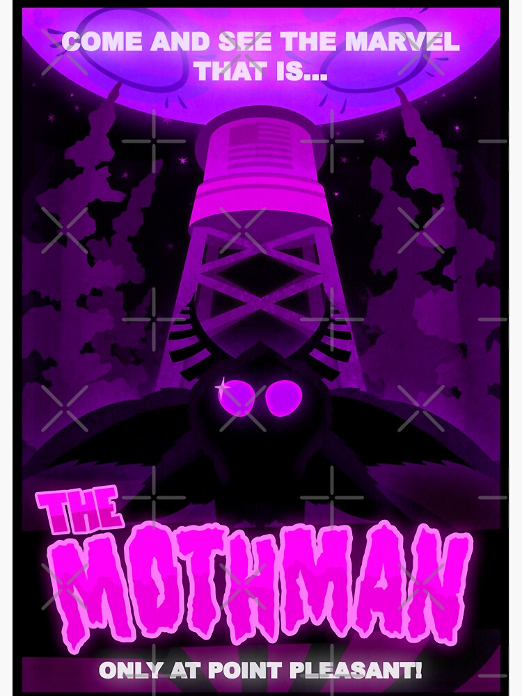 "Retro Vintage Mothman Gifts Movie Fan" Sticker for Sale by ...