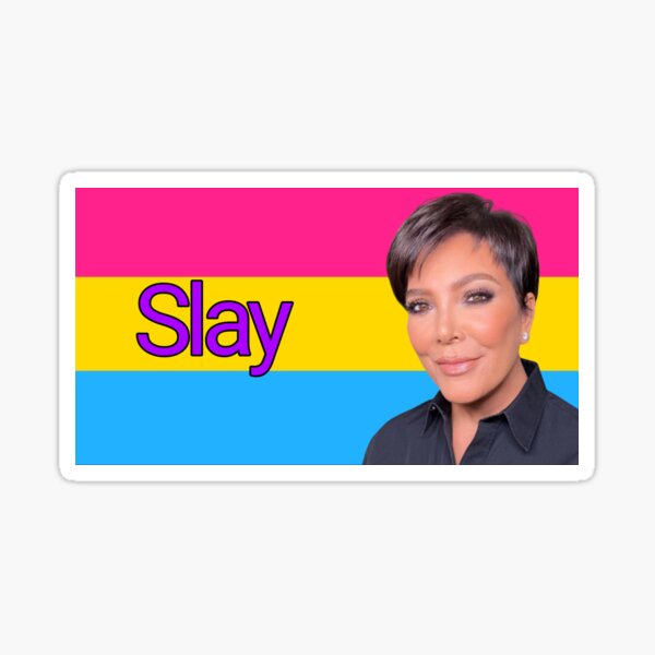 "Kris Jenner Slay Pan Pride" Sticker for Sale by electrocal | Redbubble