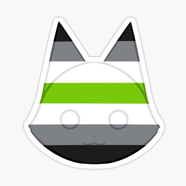 "Agender Cat Icon Design" Sticker for Sale by JaxSabertooth | Redbubble